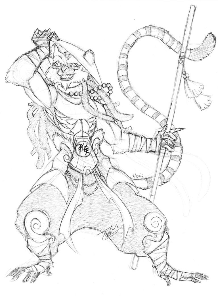 monkey king coloring pages