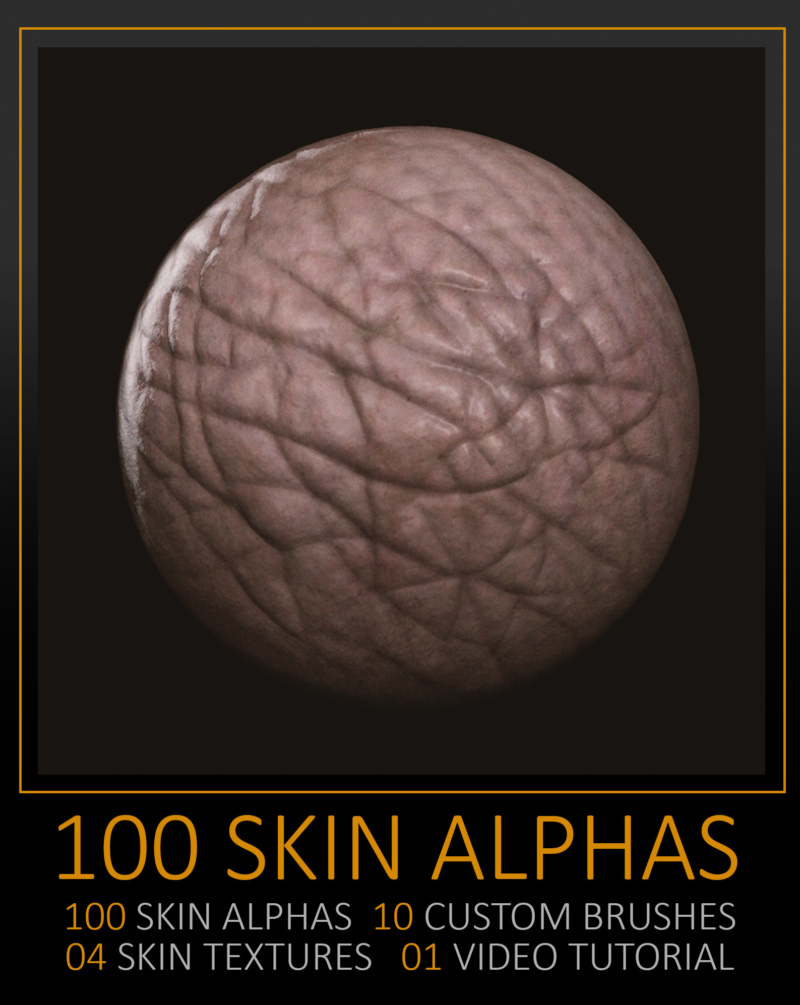 ArtStation - 100 Skin Alphas, brushes and texture.