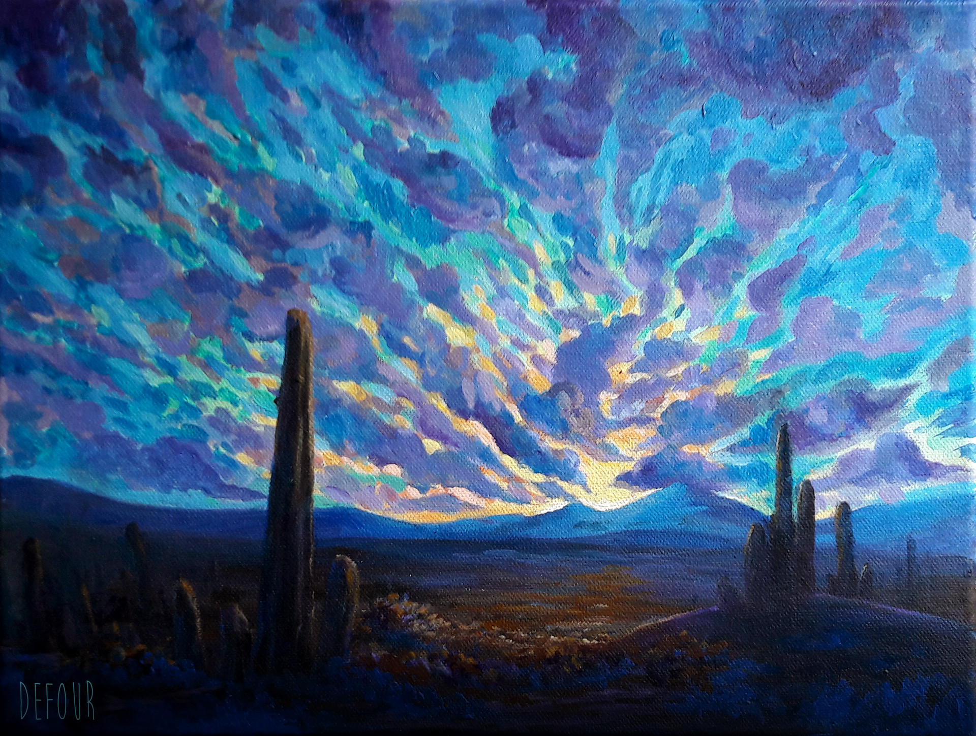 ArtStation - Desert - Traditional painting