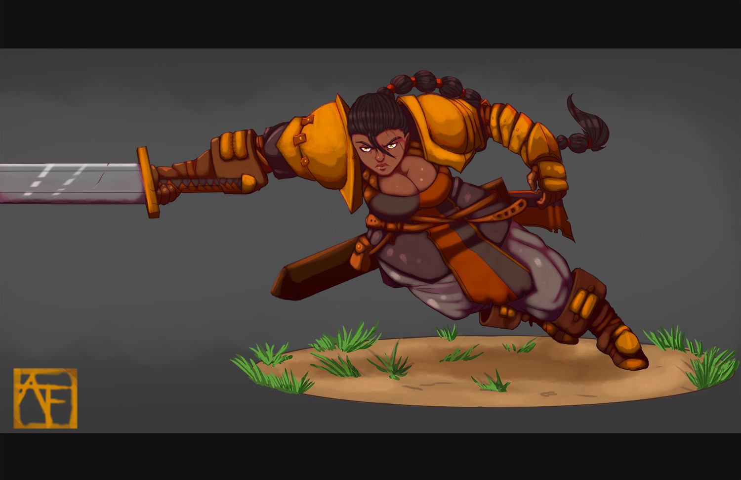 ArtStation - Female Knight Action Pose