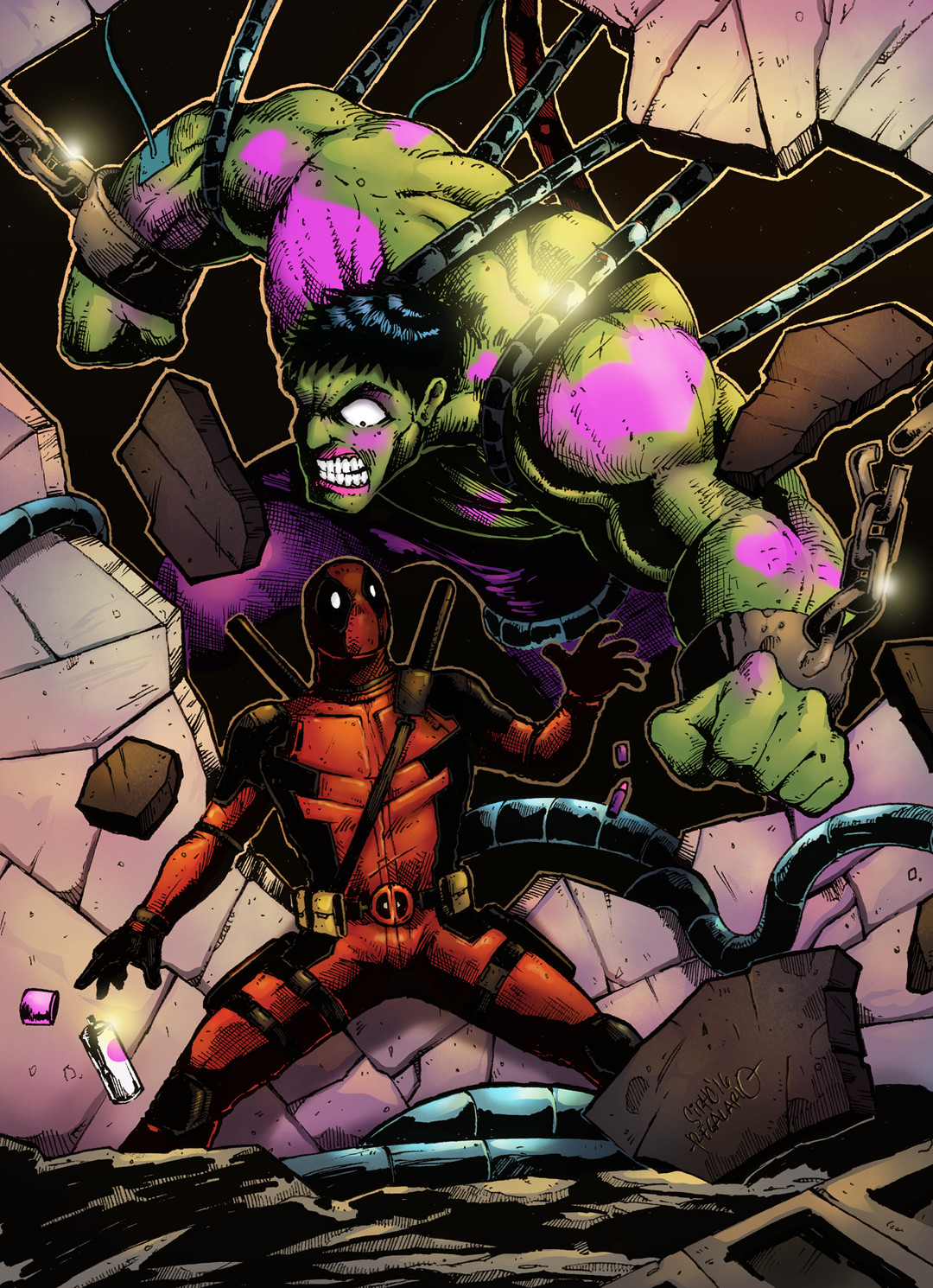 ArtStation - Deadpool V Hulk