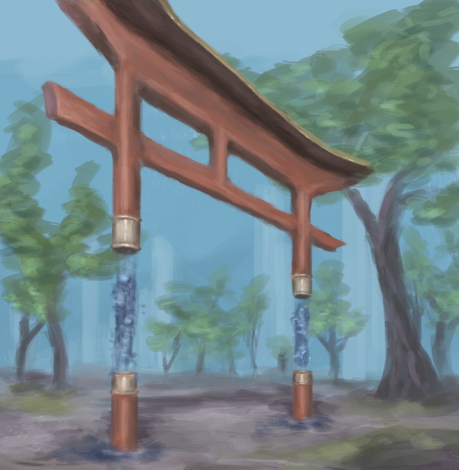 ArtStation - Japanese arch from dreaming