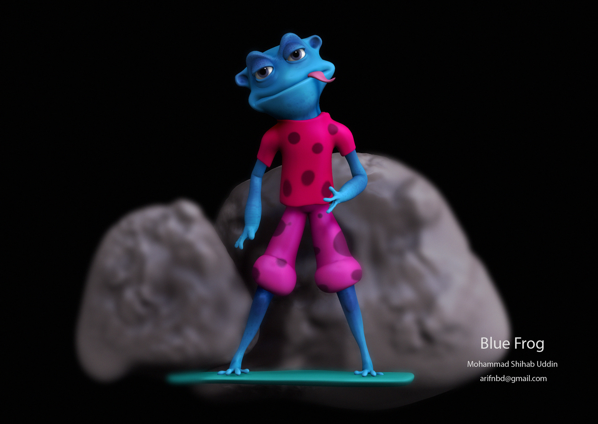 ArtStation - Blue froggy