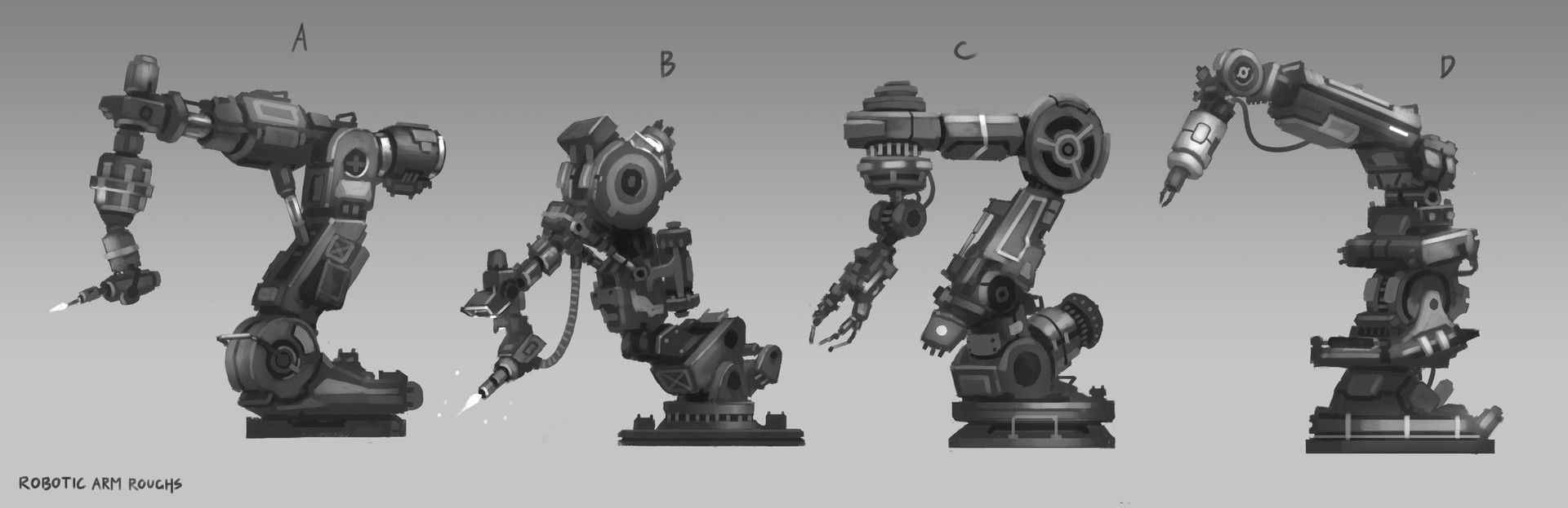ArtStation - Robotic Arm Sketches