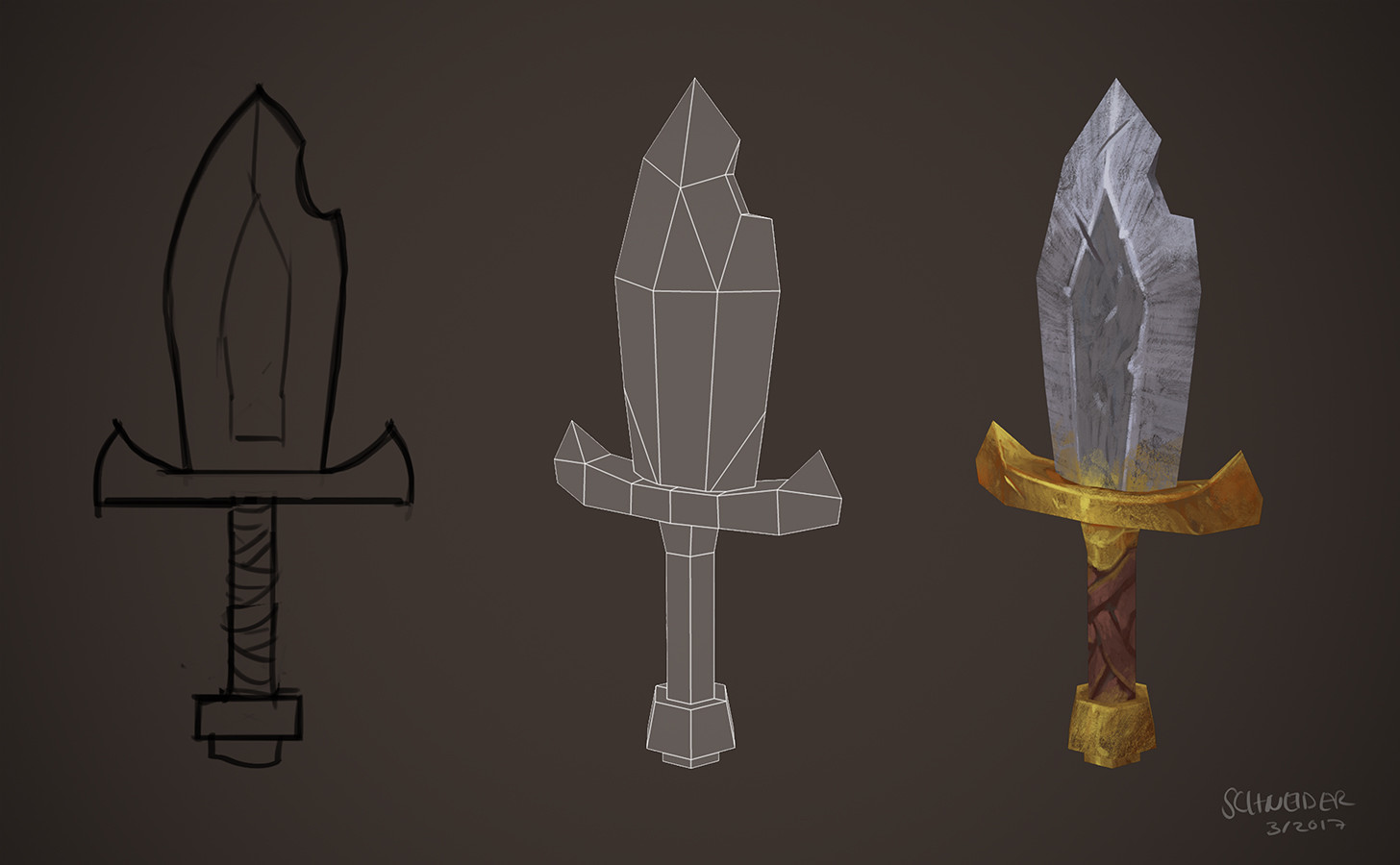 ArtStation - Low Poly Sword