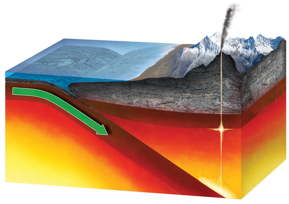ArtStation - Earth cut, volcano