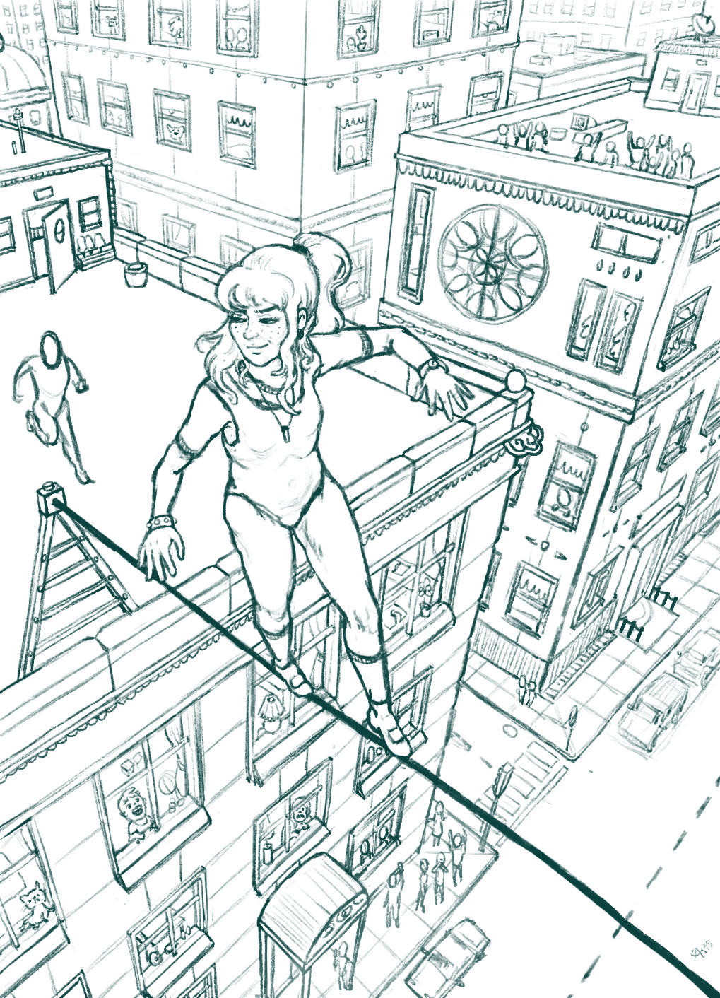 third person perspective drawing