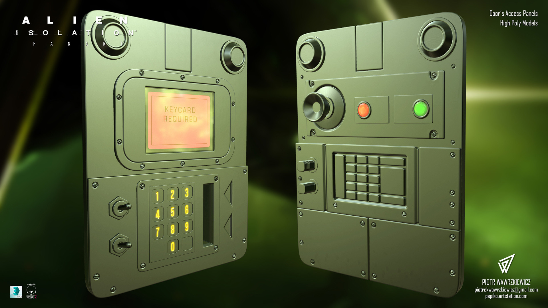 Piotr Wawrzkiewicz - Alien Isolation Props (Fanart)