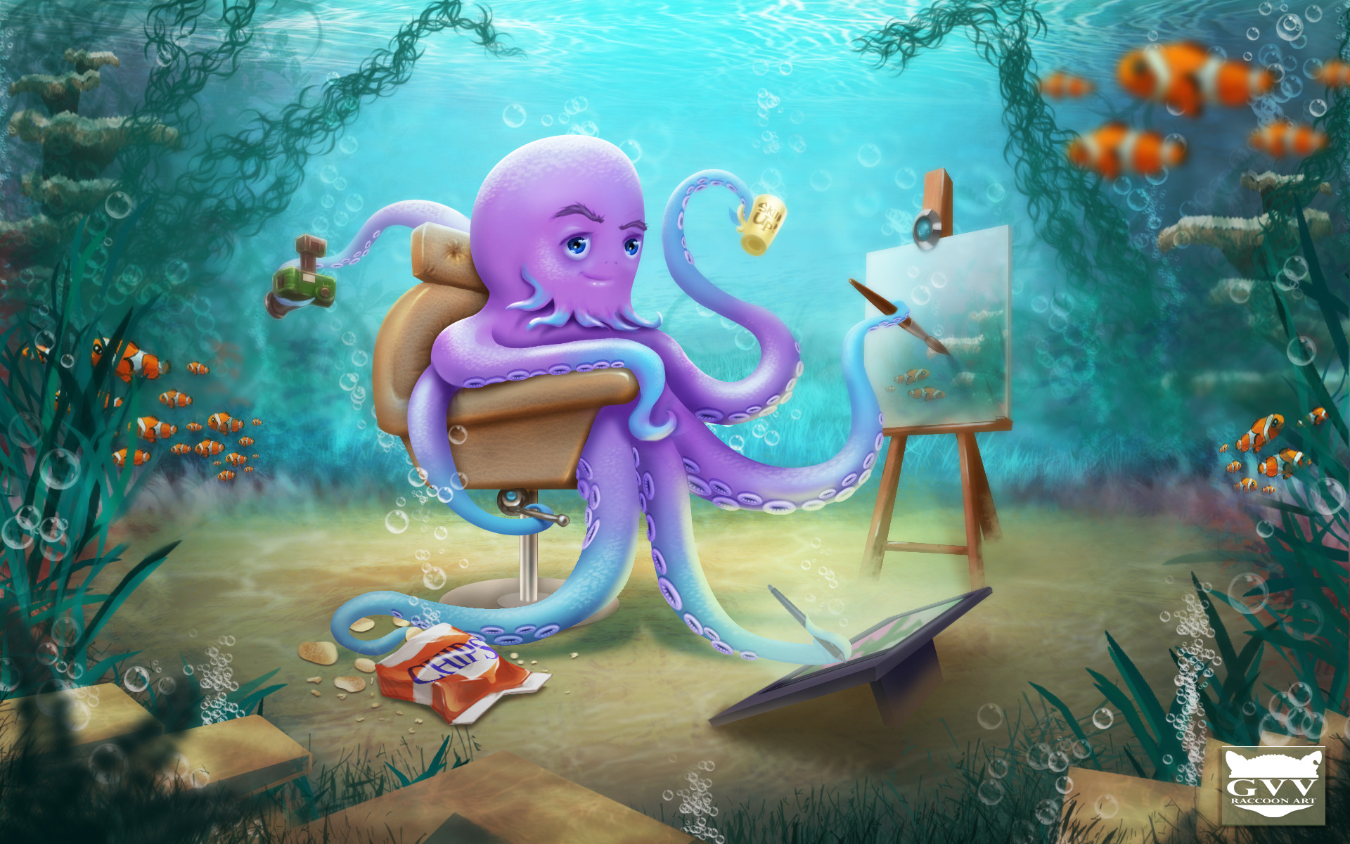 ArtStation - GVV-Octopus Designer 100 lev., Viktor Hudkov