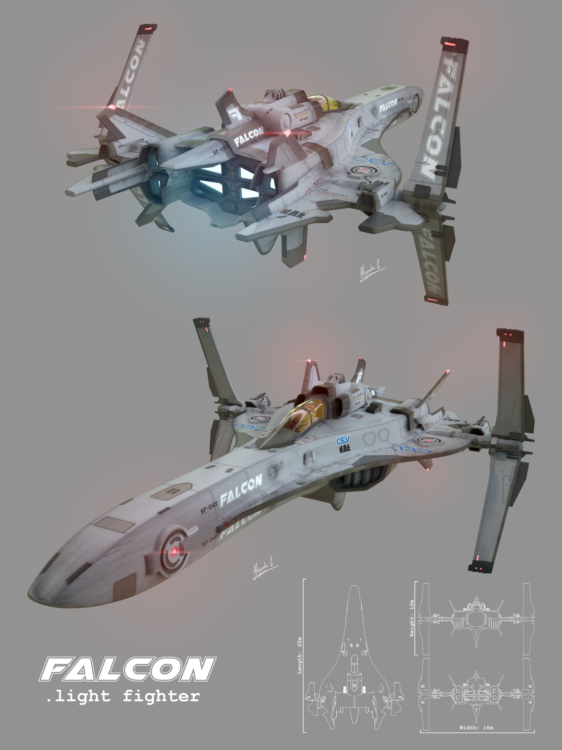 ArtStation - Falcon Star Fighter