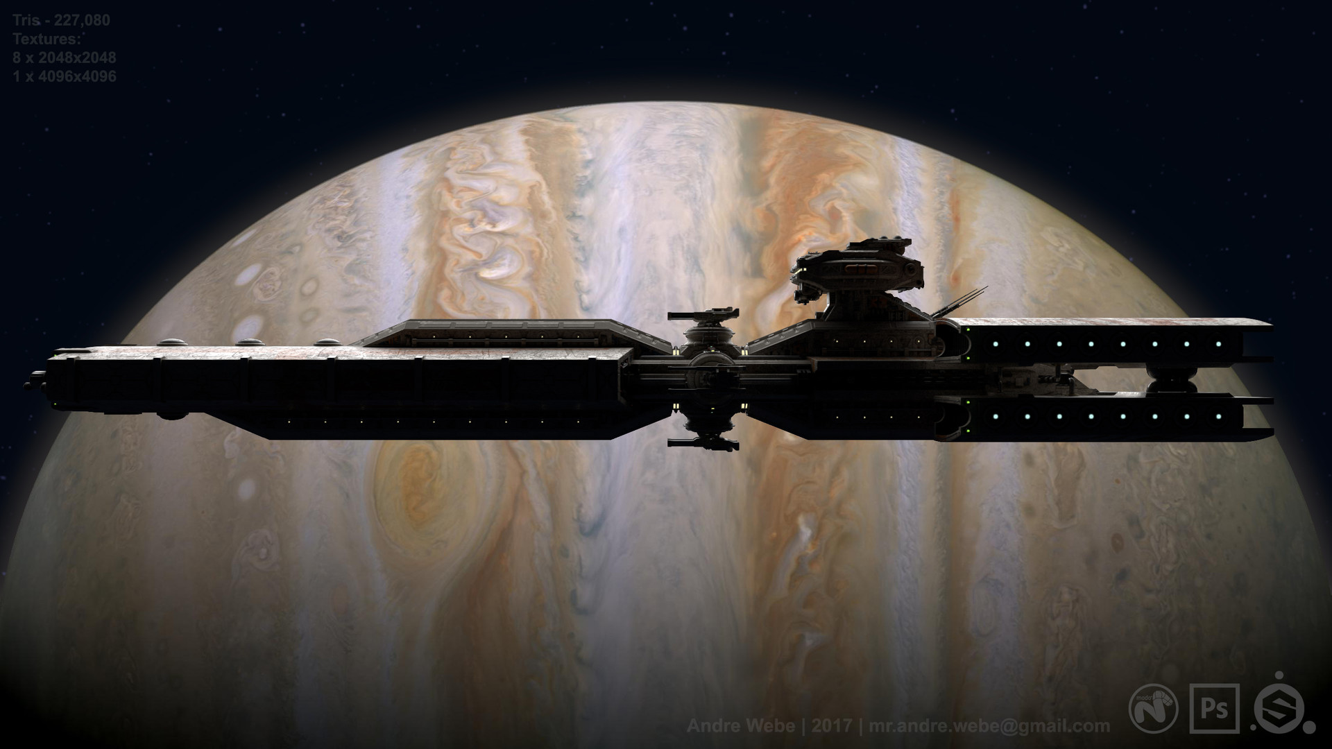 ArtStation - Heavy Picket Class Ship