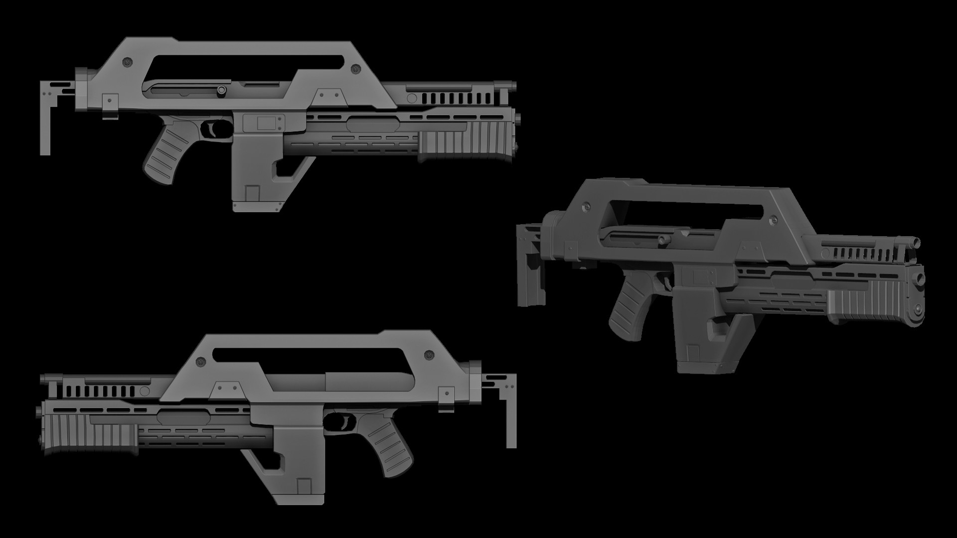 ArtStation - M41A_Pulse_Rifle