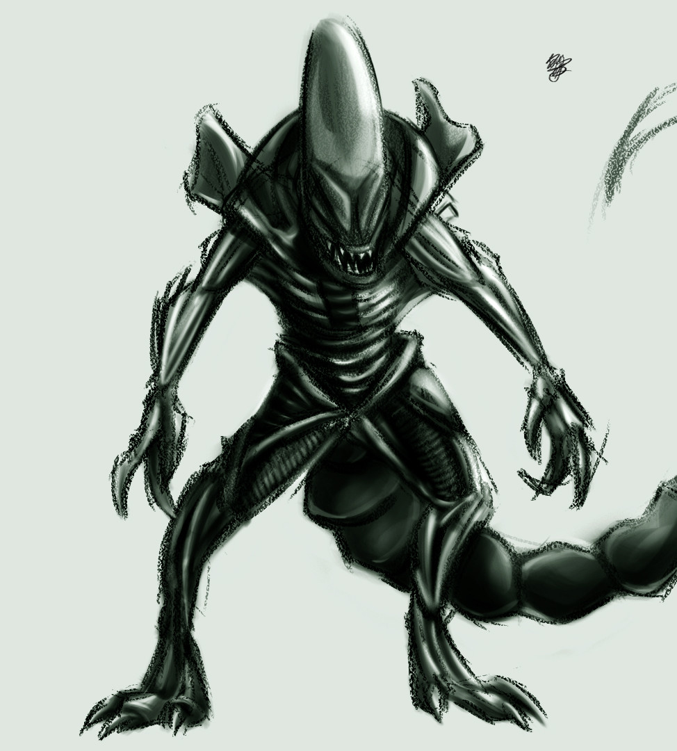 ArtStation - Alien study sketch