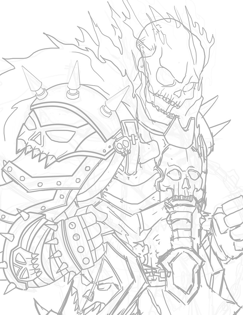 ghost rider free coloring pages