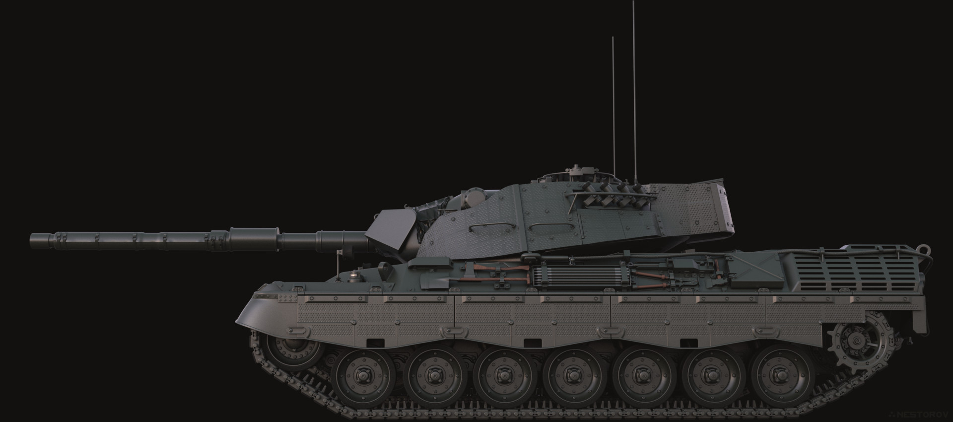 ArtStation - Leopard A1A1 Highpoly WIP