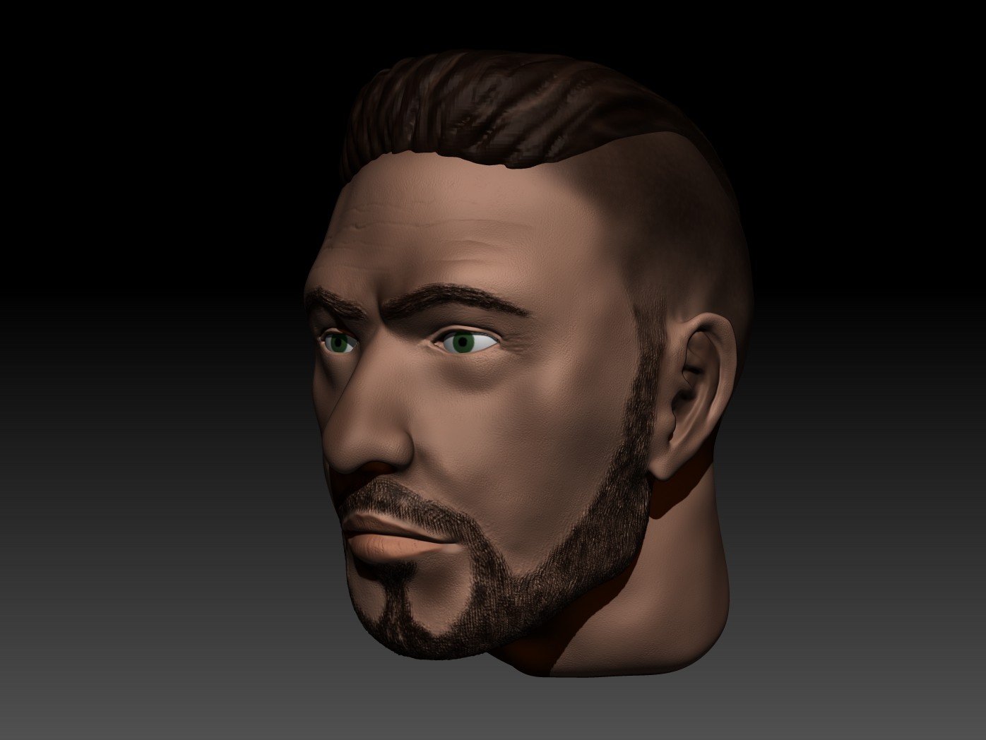 Matt Davis - Bust Sculpt around modeled skull