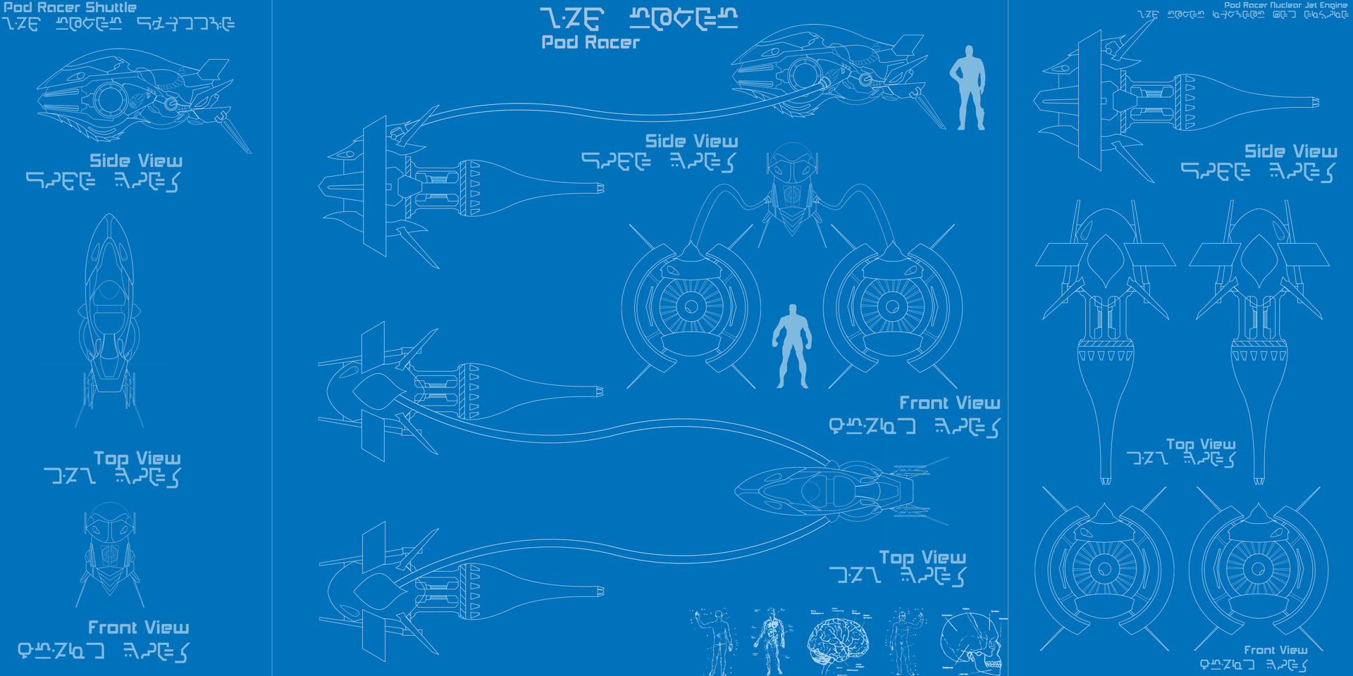 ArtStation - Pod racer Blueprints