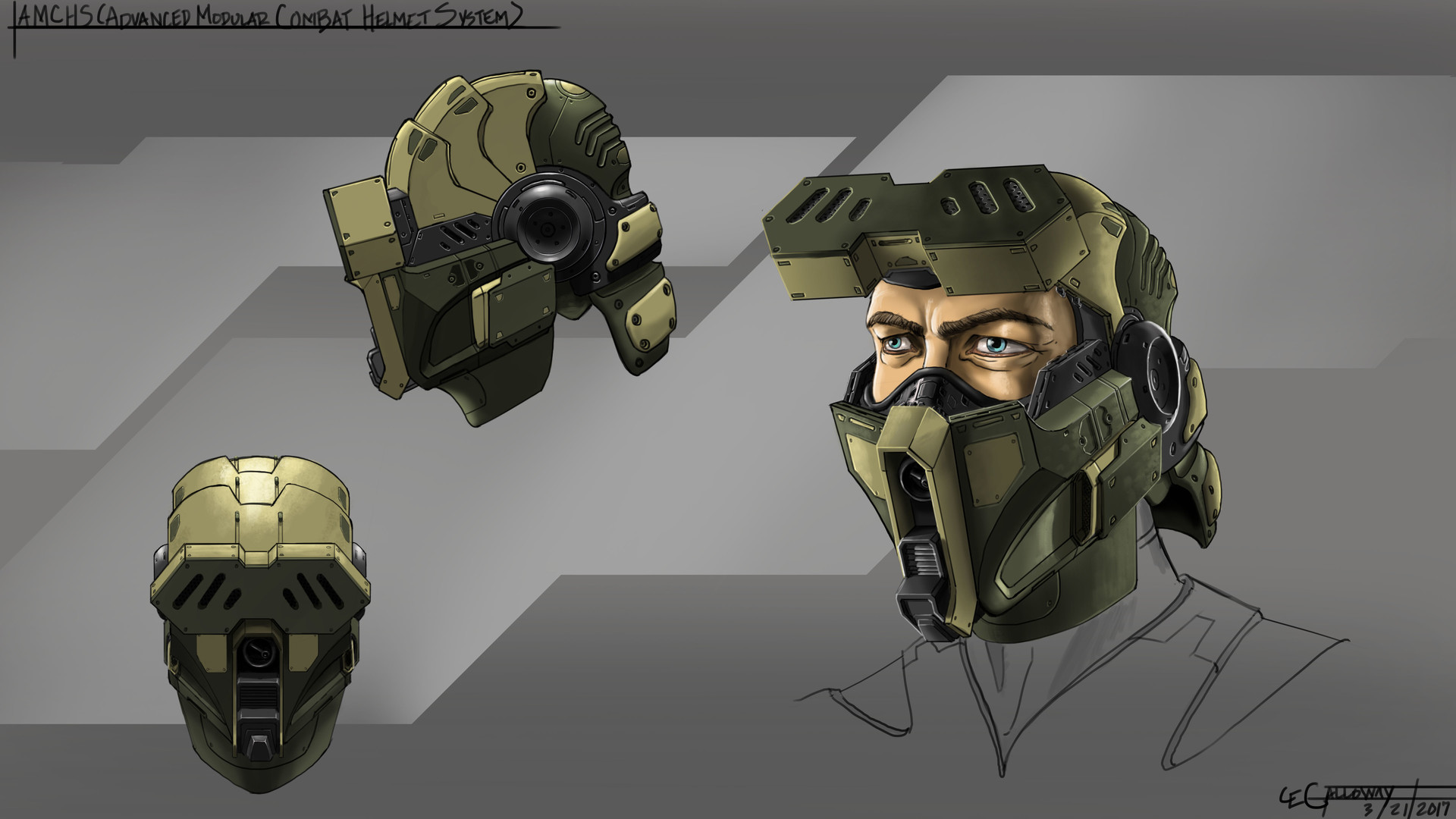 ArtStation - Combat Helmet Concept