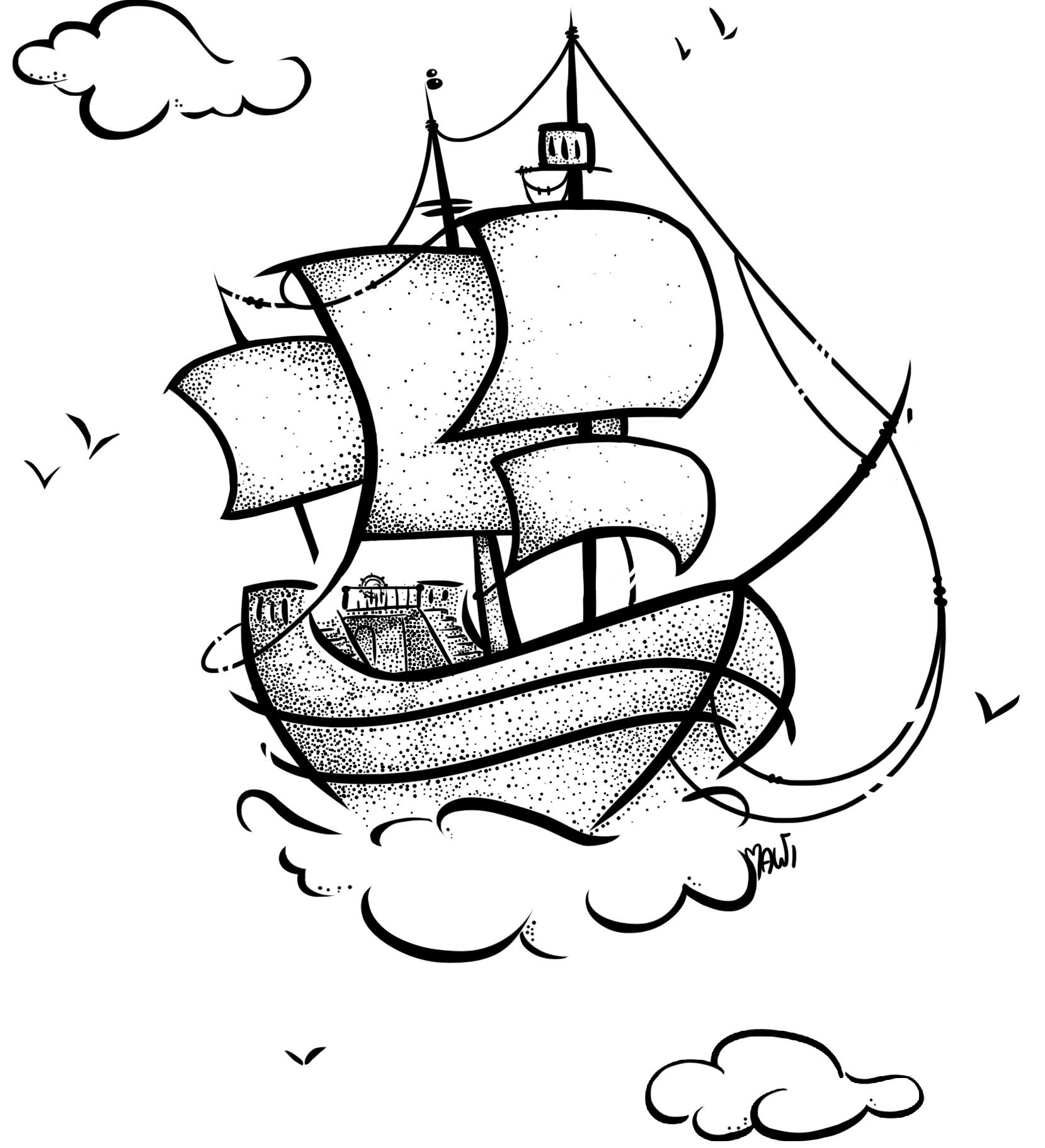 ArtStation - Flying ship