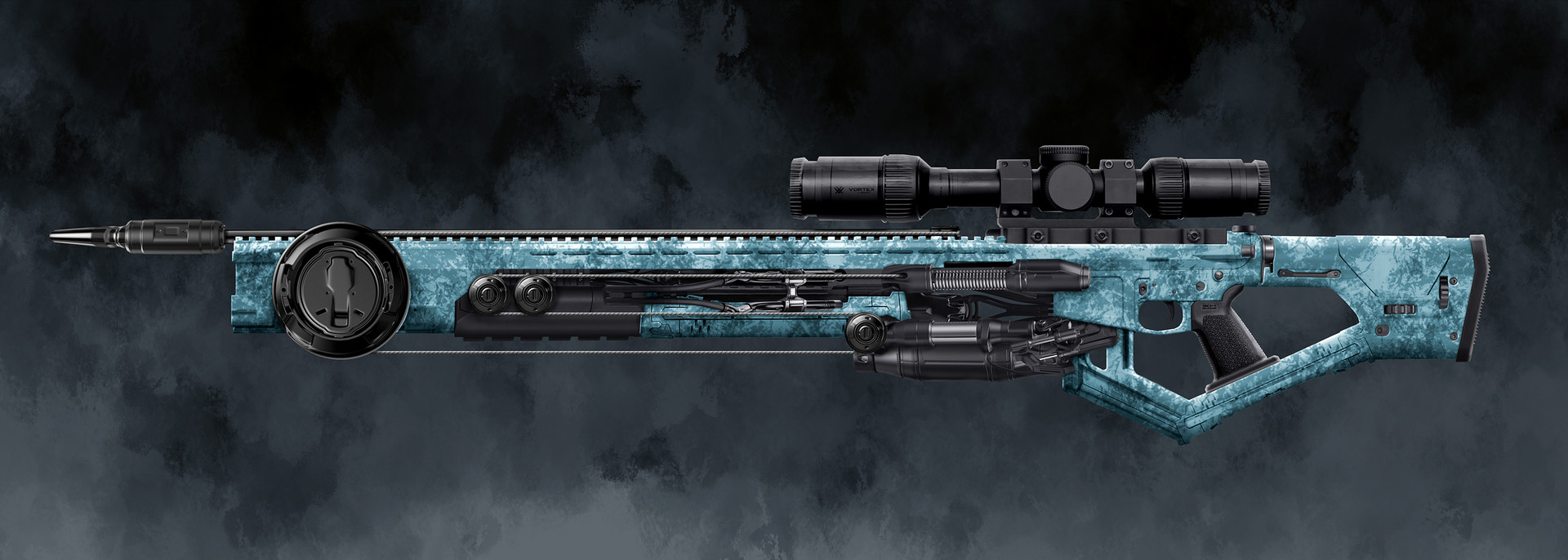 Iliya Klimov - Modern weapon — sci-fi crossbow (study)