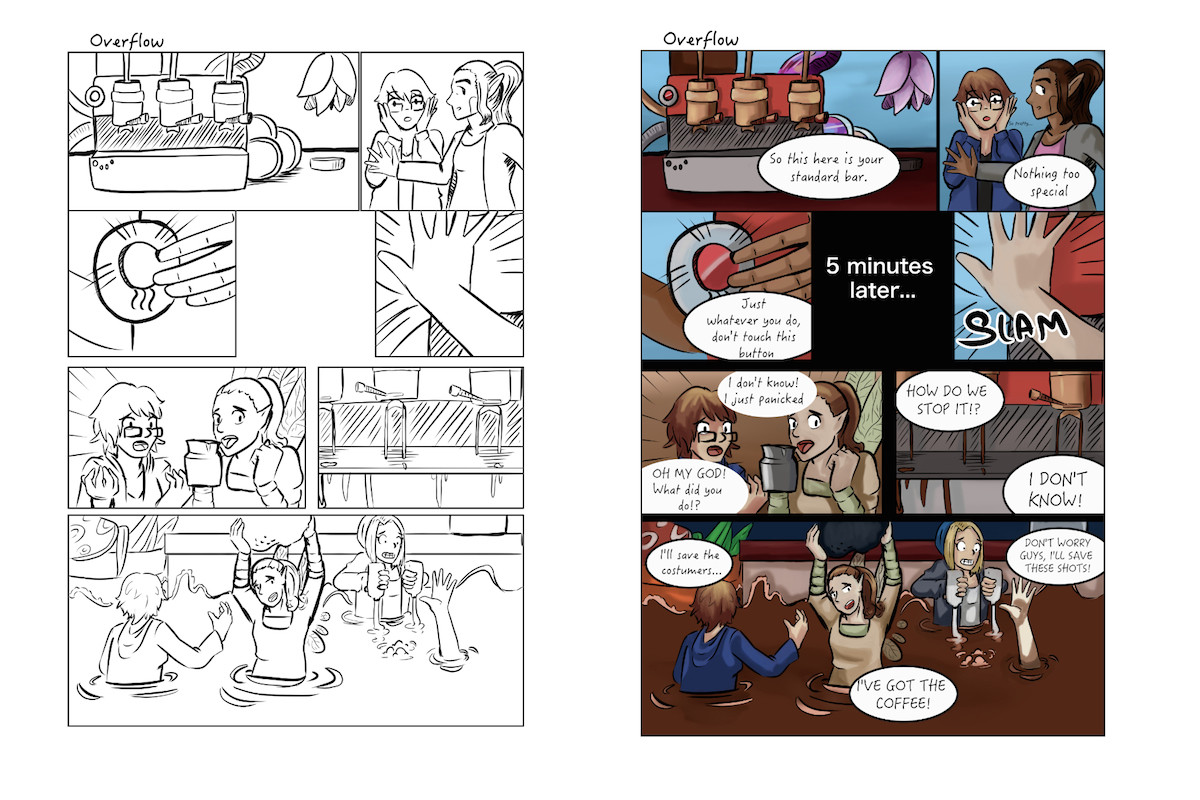 ArtStation - Comic Pages - Ink to Colour