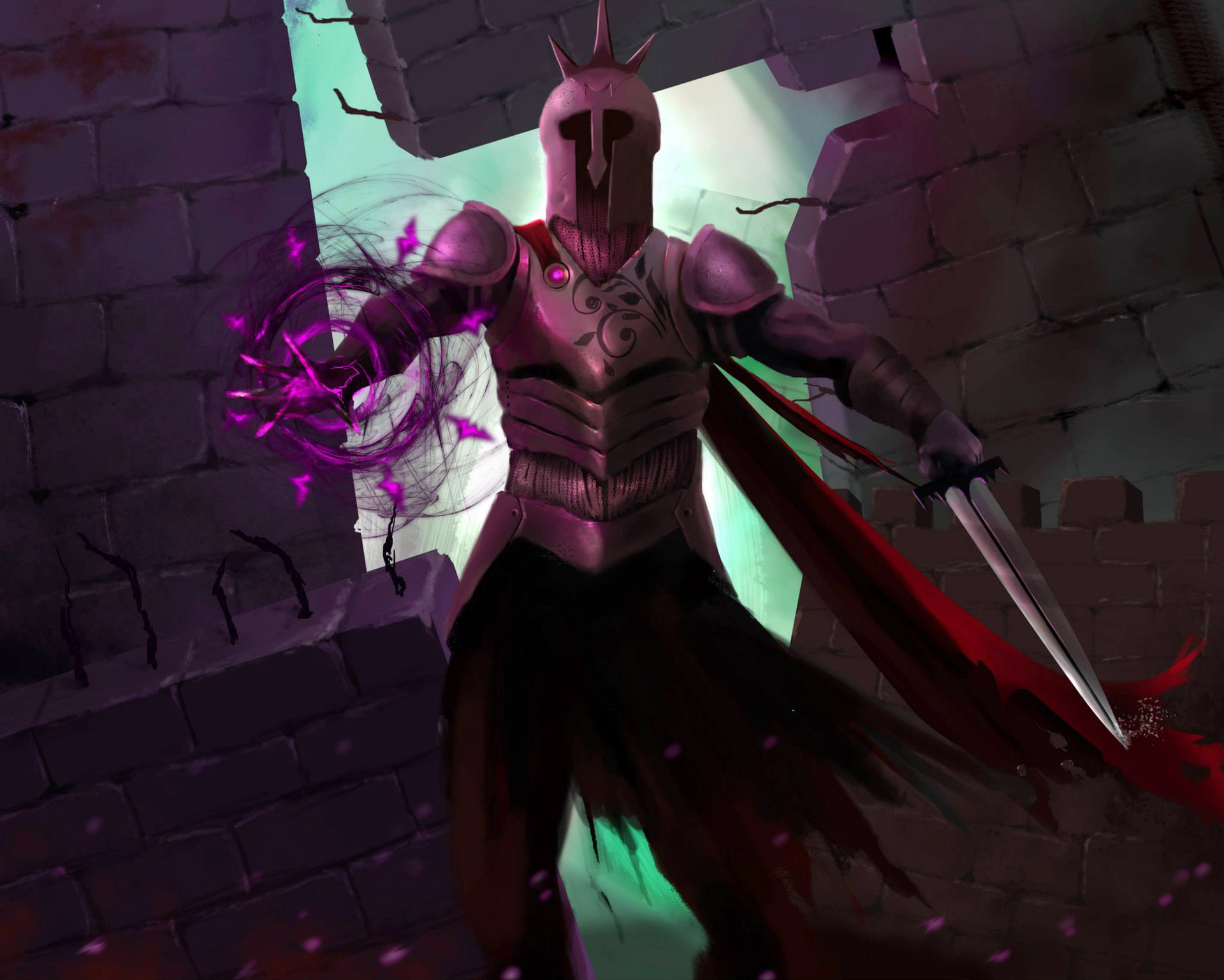 ArtStation - A Knight with spell