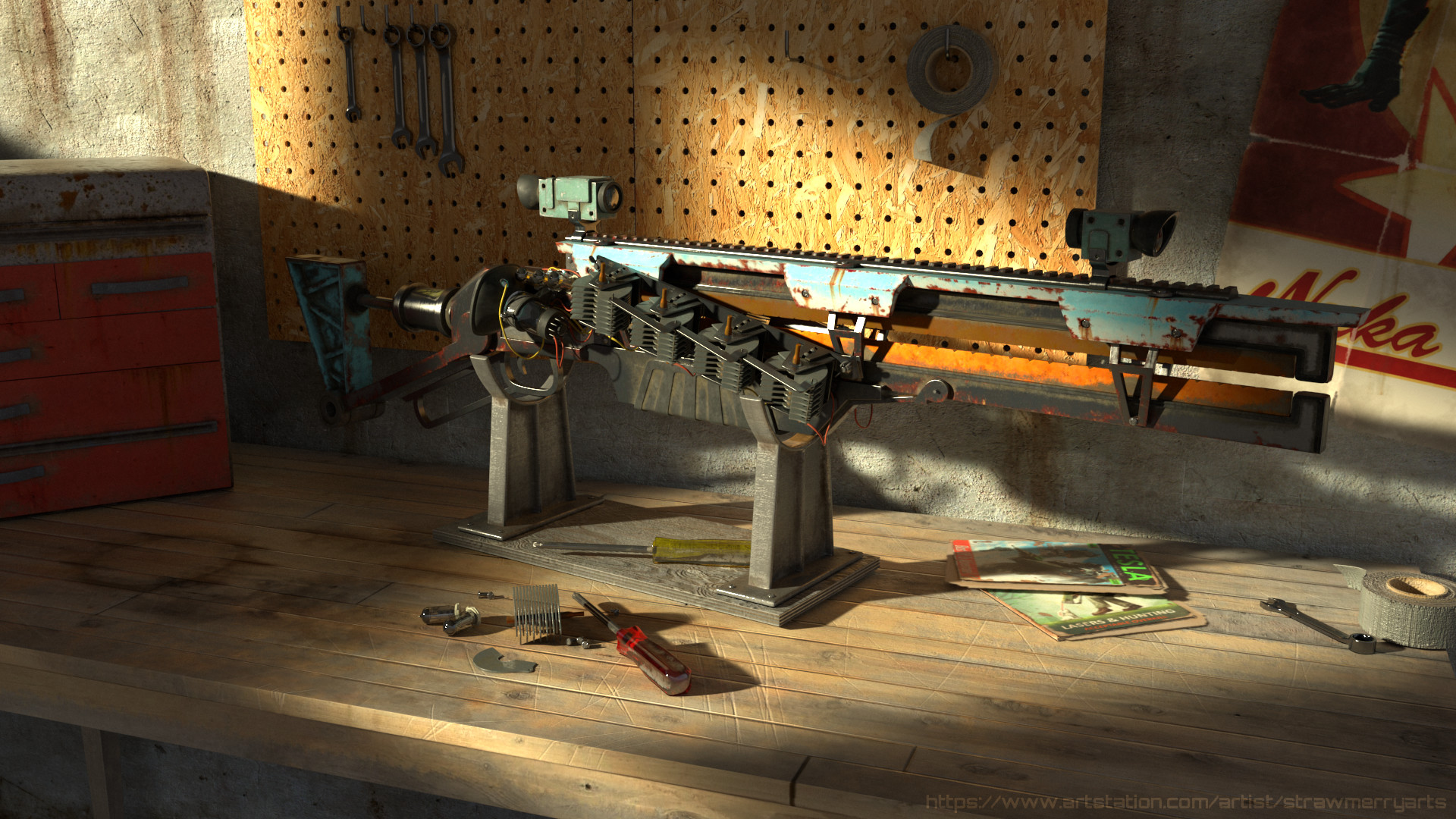 ArtStation - "Paladin hunter" railgun