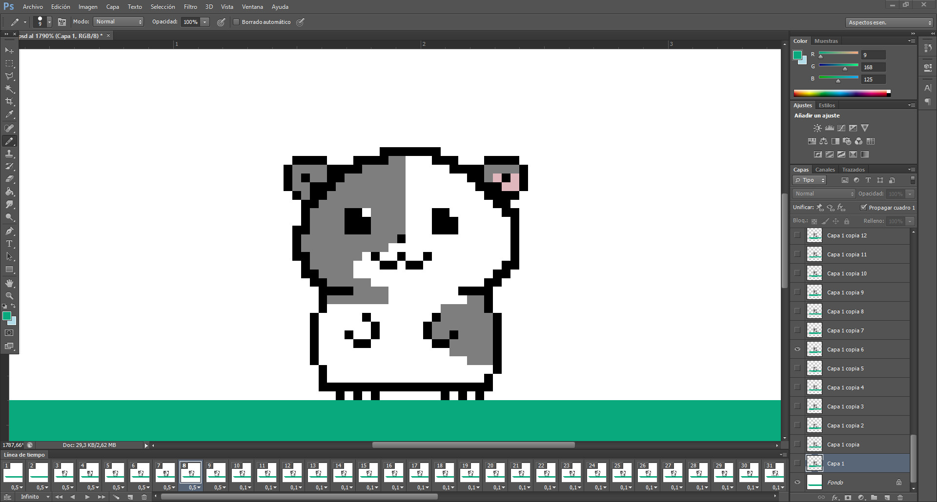 Eva Cristina Quirós García - Yuki Pixel Art - Guinea pig