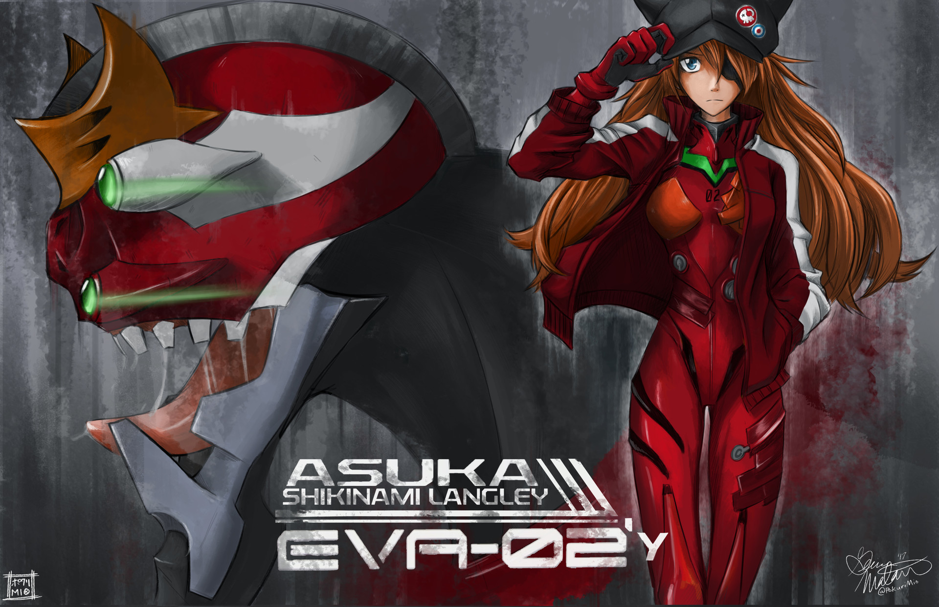 ArtStation - Asuka Langley and EVA-02 gamma