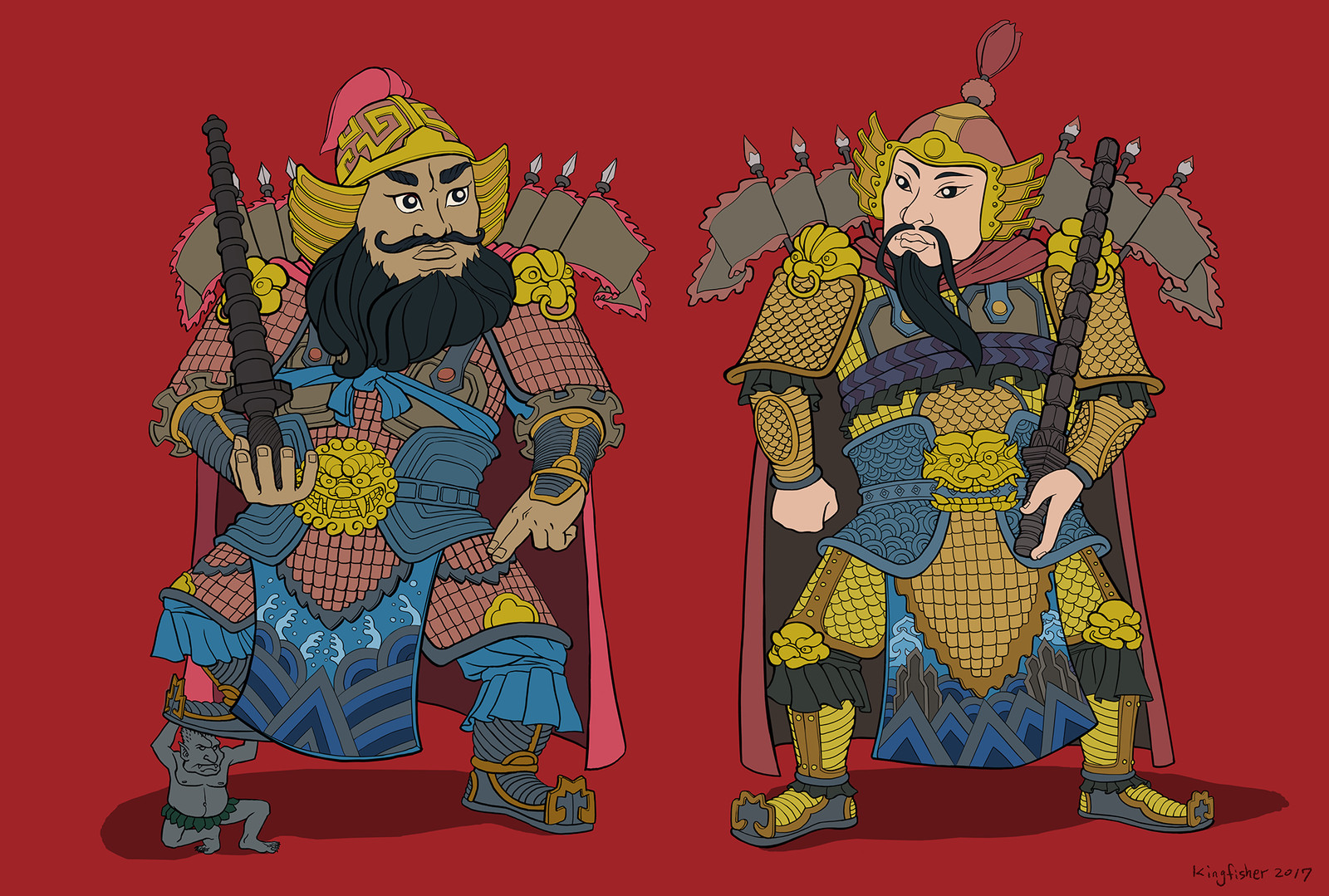 Kunpeng Wang - Chinese Door Gods (Menshen)