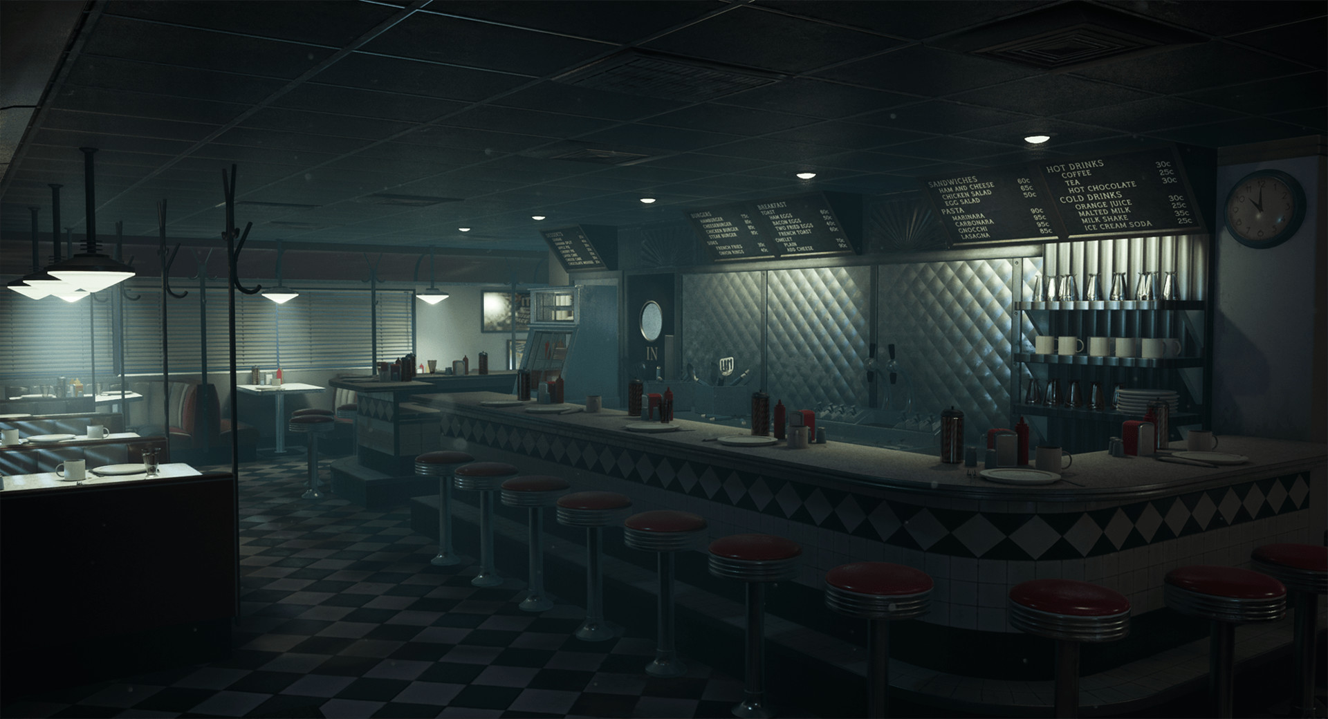 ArtStation - 1950's American Diner