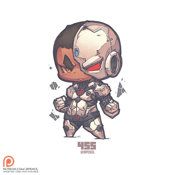 how to draw chibi cyborg