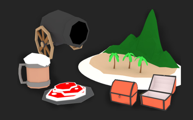 ArtStation - Low Poly - Pirate Assets