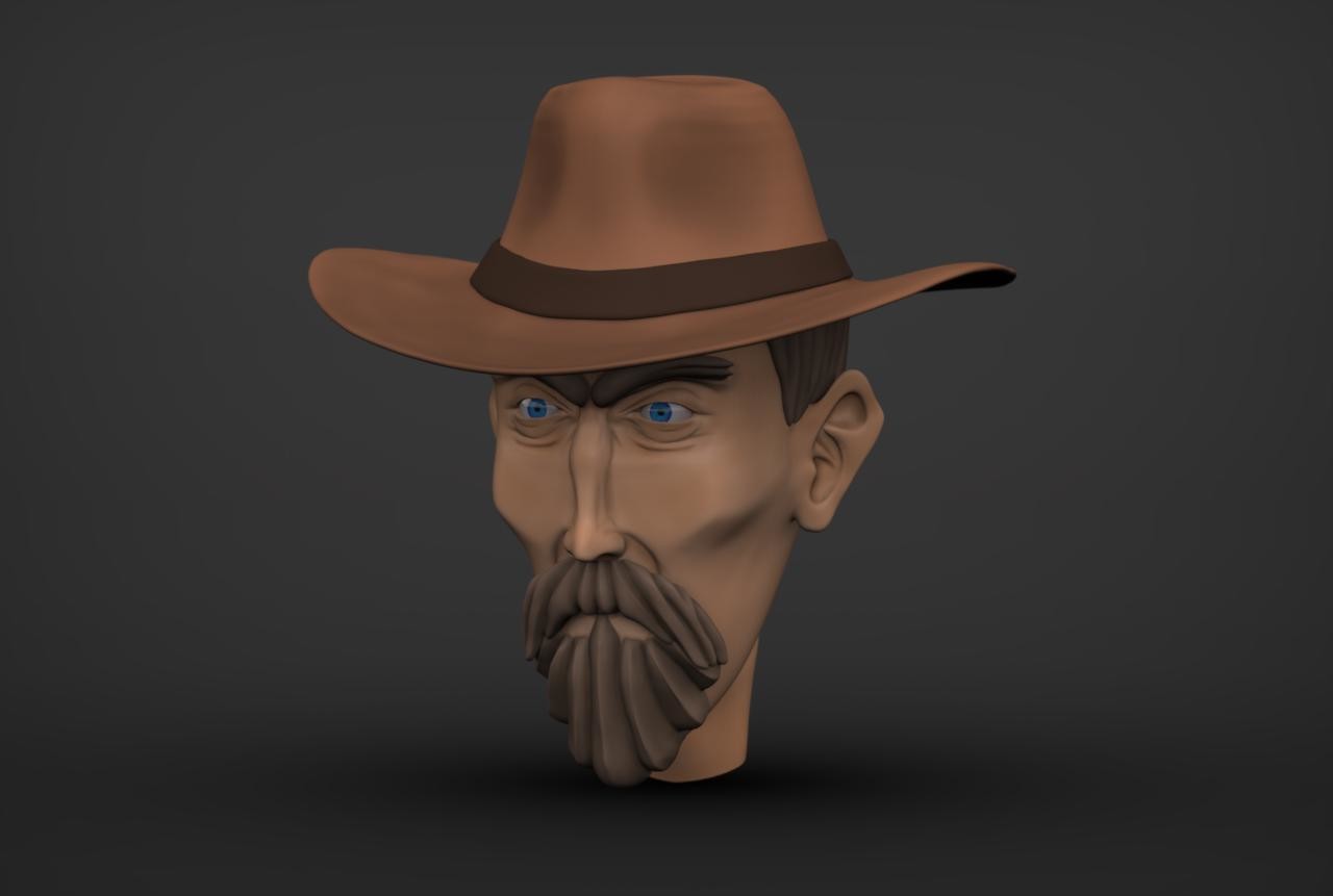 ArtStation - Cowboy face