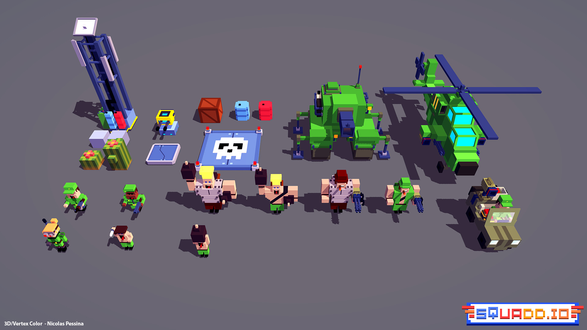 ArtStation - Squadd.io (Xbox One) Enemies and props