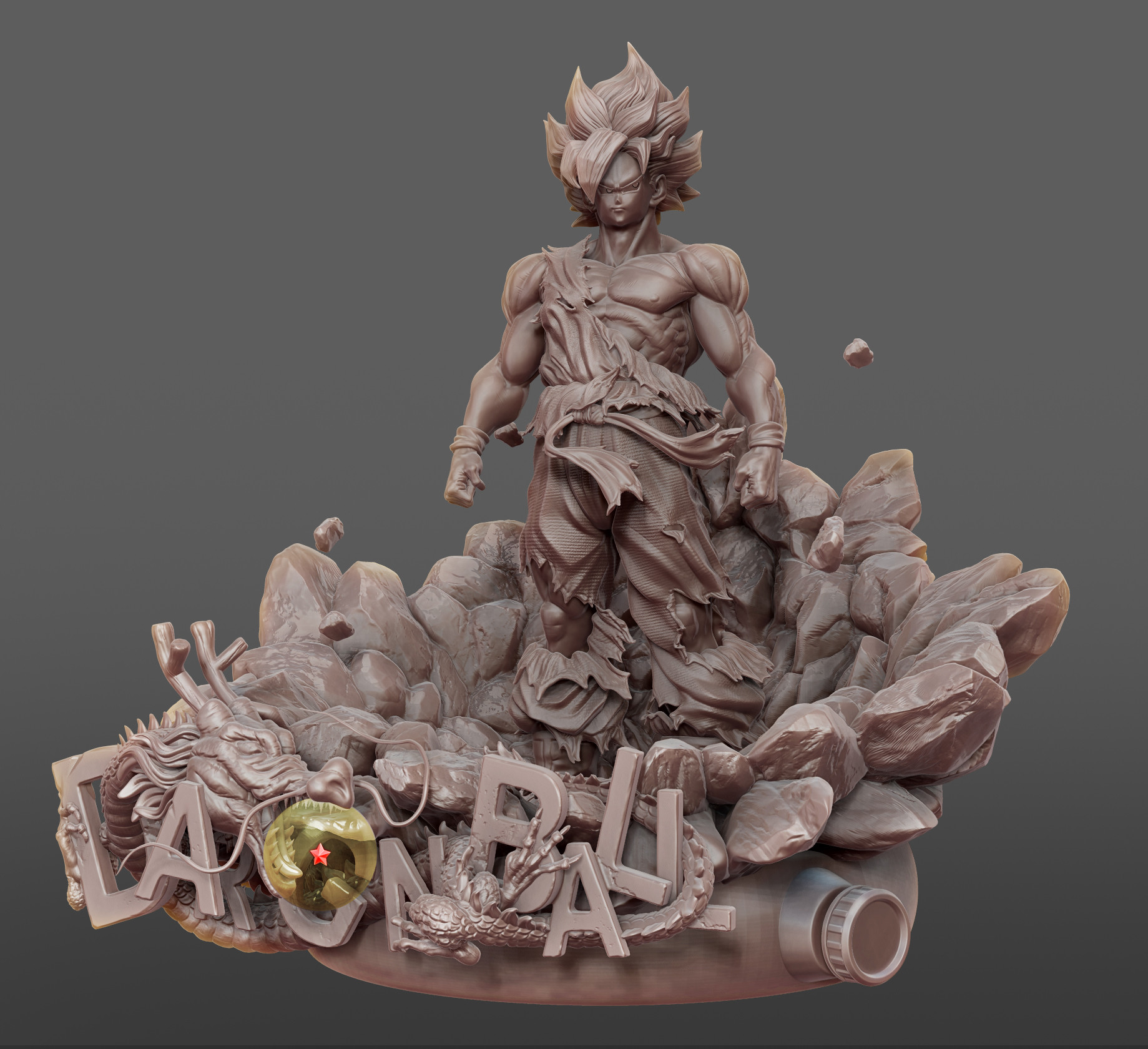 Chi Kit Leong - dragonball (goku) fan art