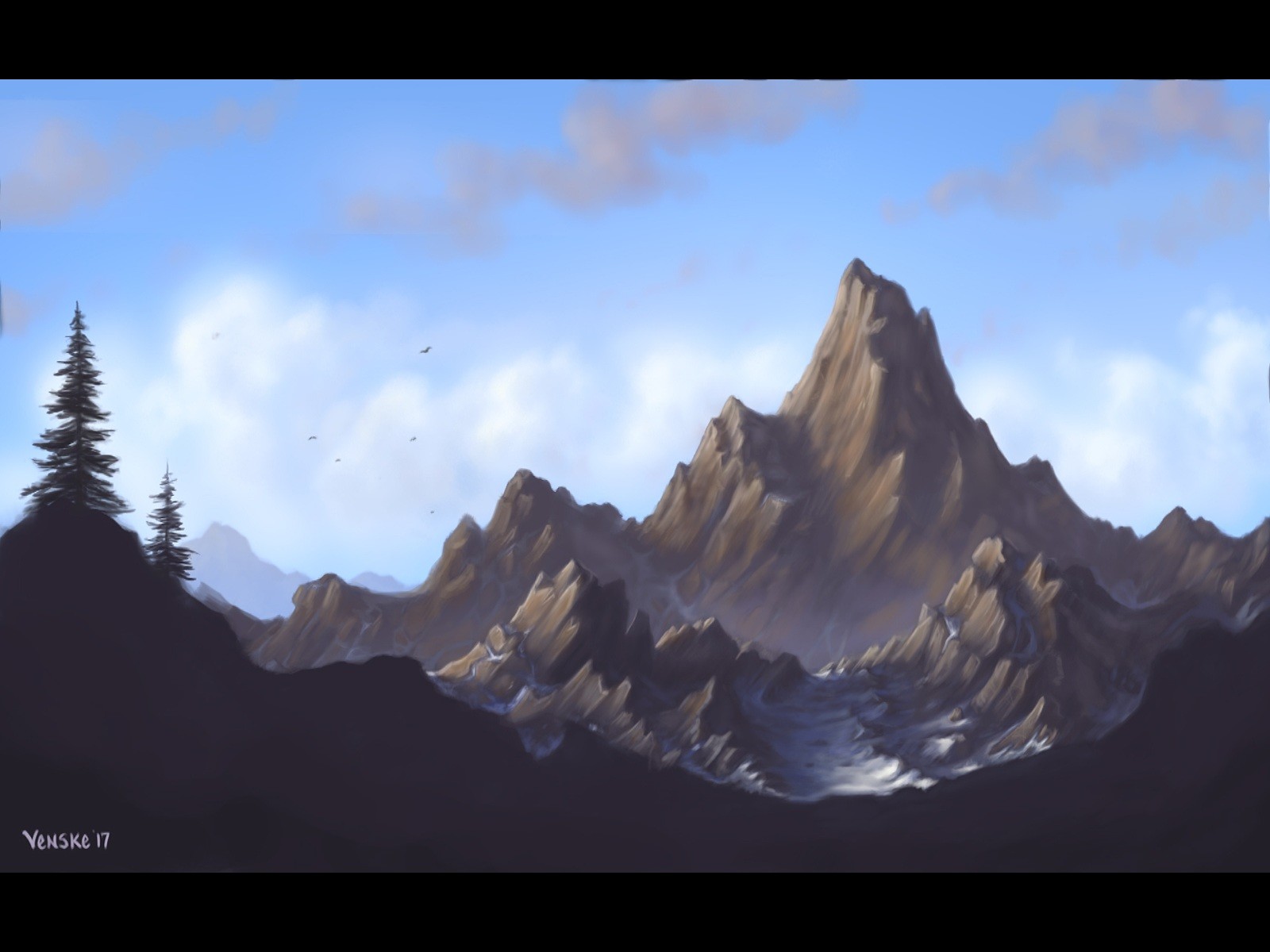 ArtStation - Jagged Mountain Pathway, John Venske