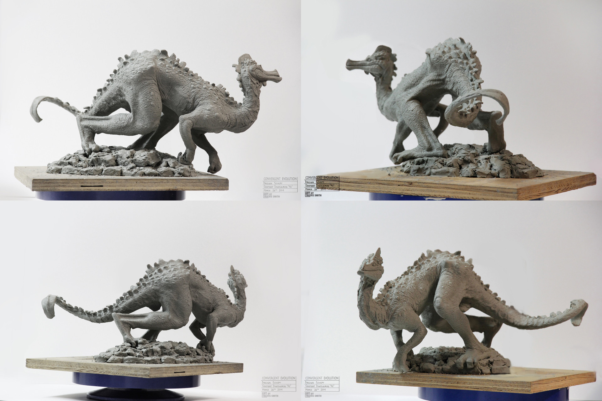 Travis Smith - Ni, sentient Dinosauroid - Design Maquette