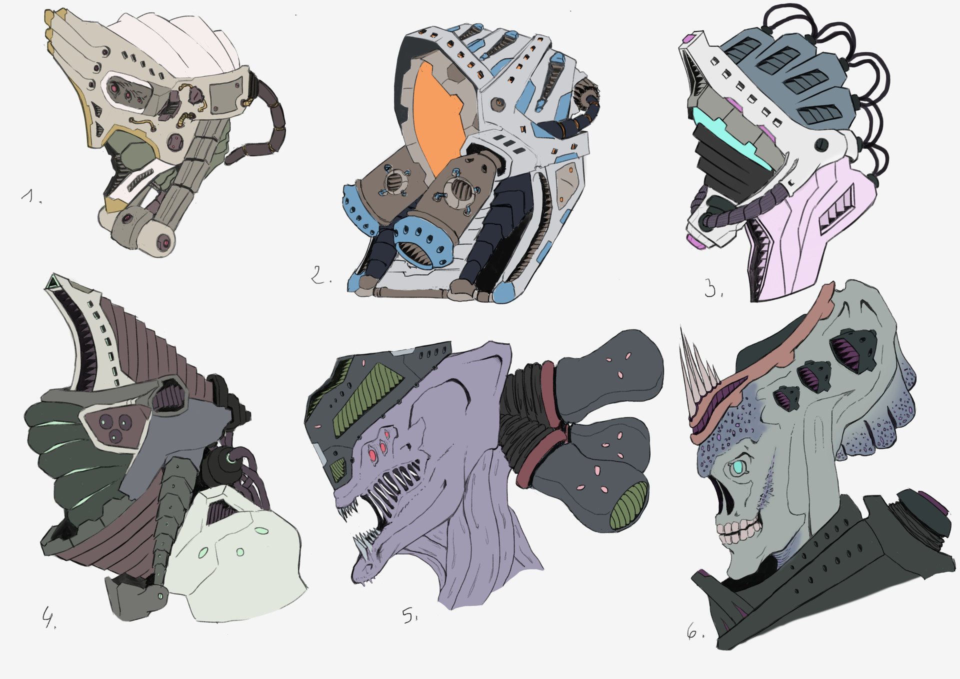 ArtStation - Aliens/Android heads