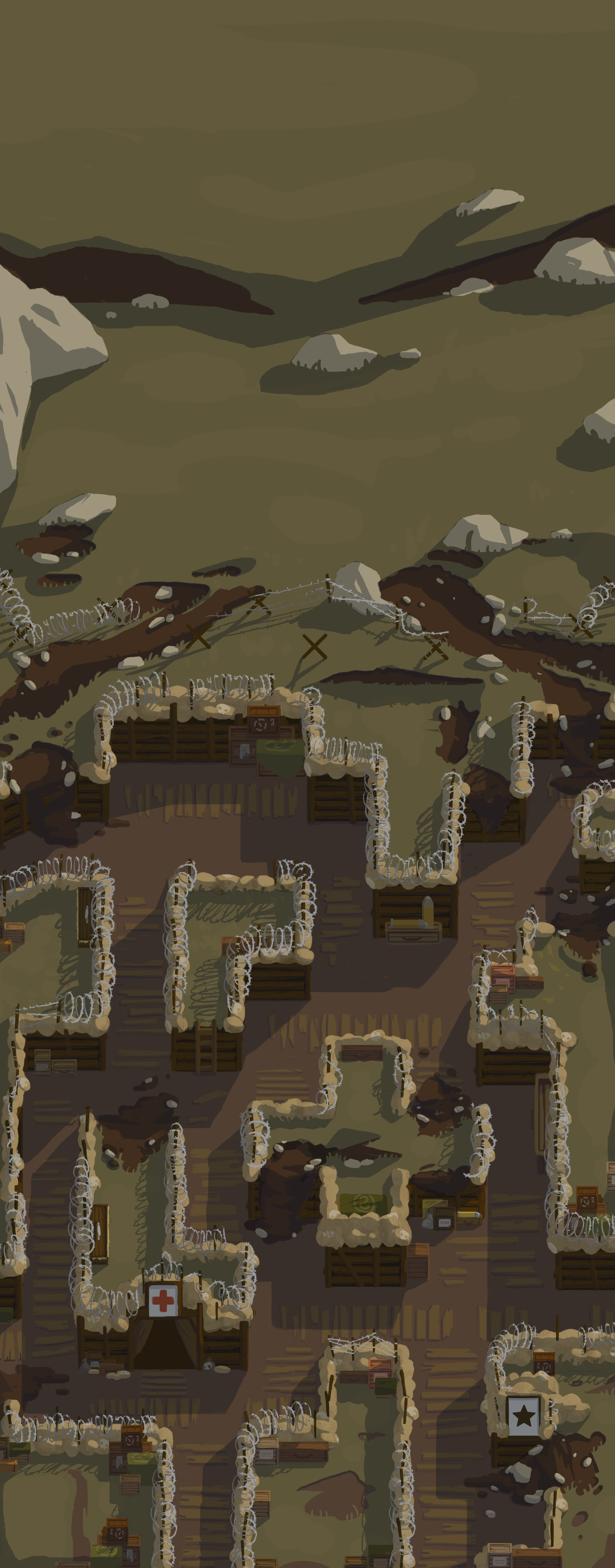 ArtStation - Game location - Trench for mobile game