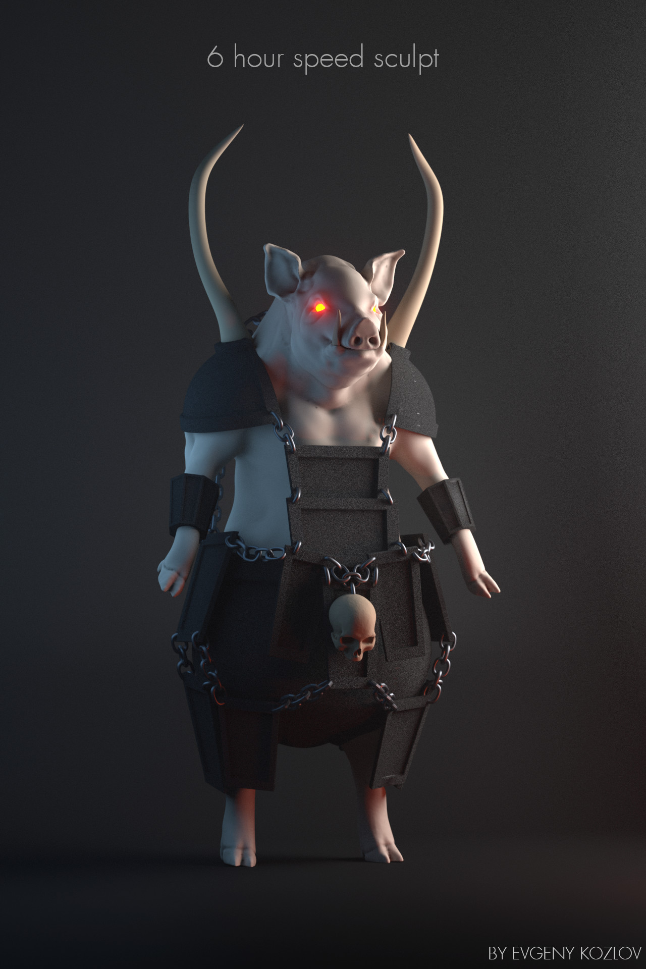ArtStation - Pig Warrior (6 hour speed sculpt), Evgeny Kozlov