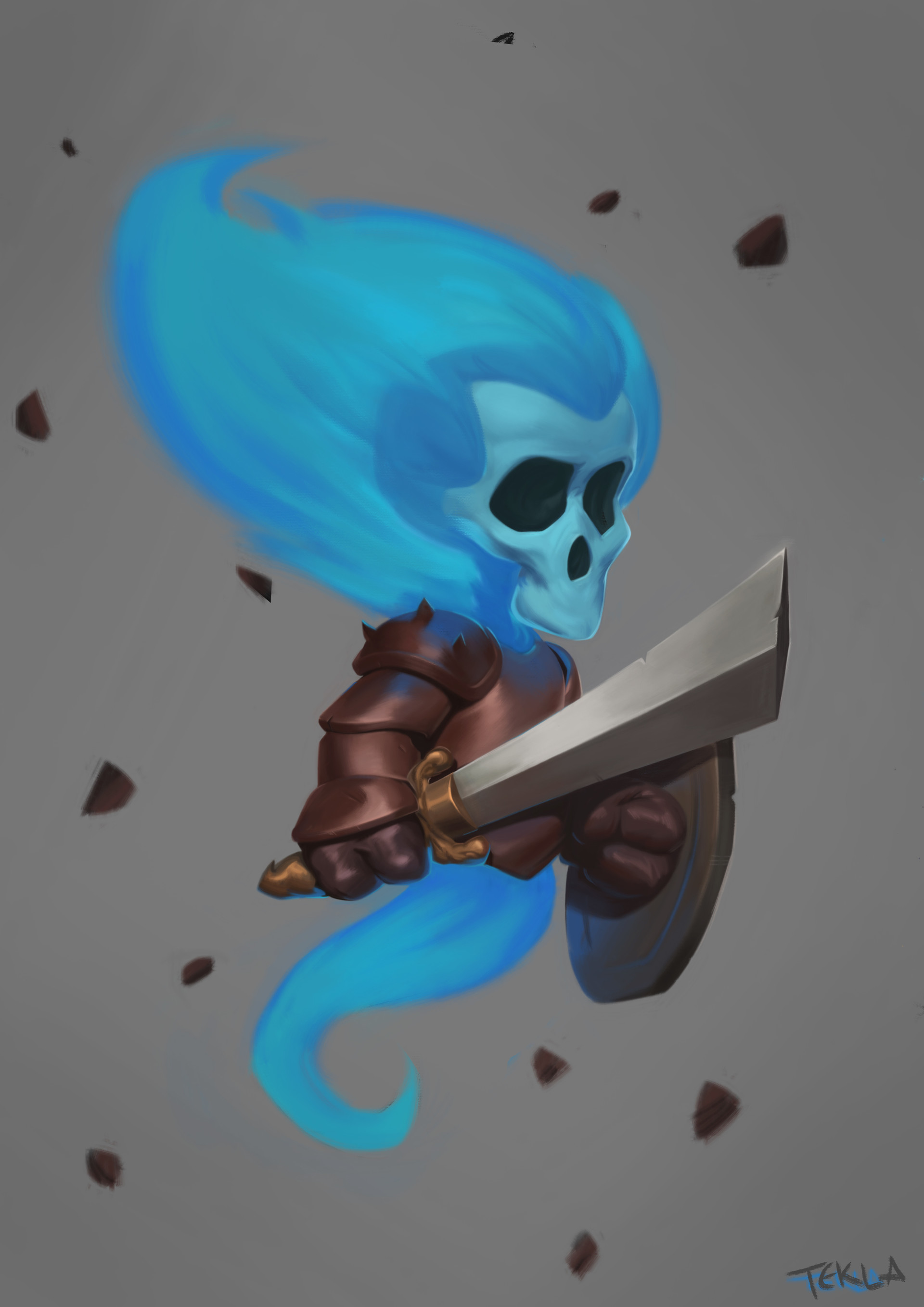 ArtStation - Tiny Ice Skull Warrior , Joachim Lubet