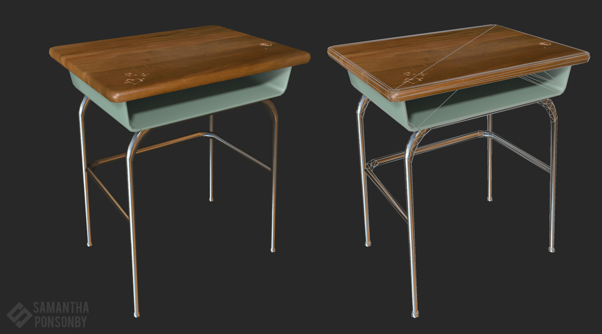 ArtStation - Upcycled School Desk