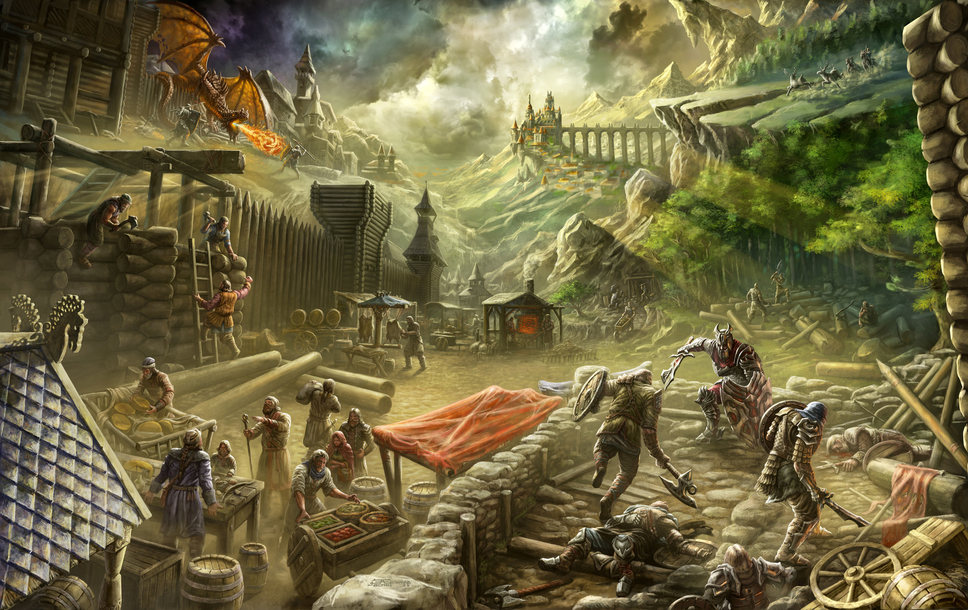 Knight Weekdays by Edikt Art : r/ImaginaryLandscapes