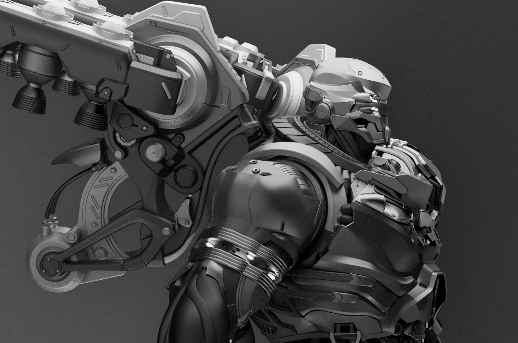 Andrei Kolchin - SKYFORGE: Robot god form: Higpoly WIP