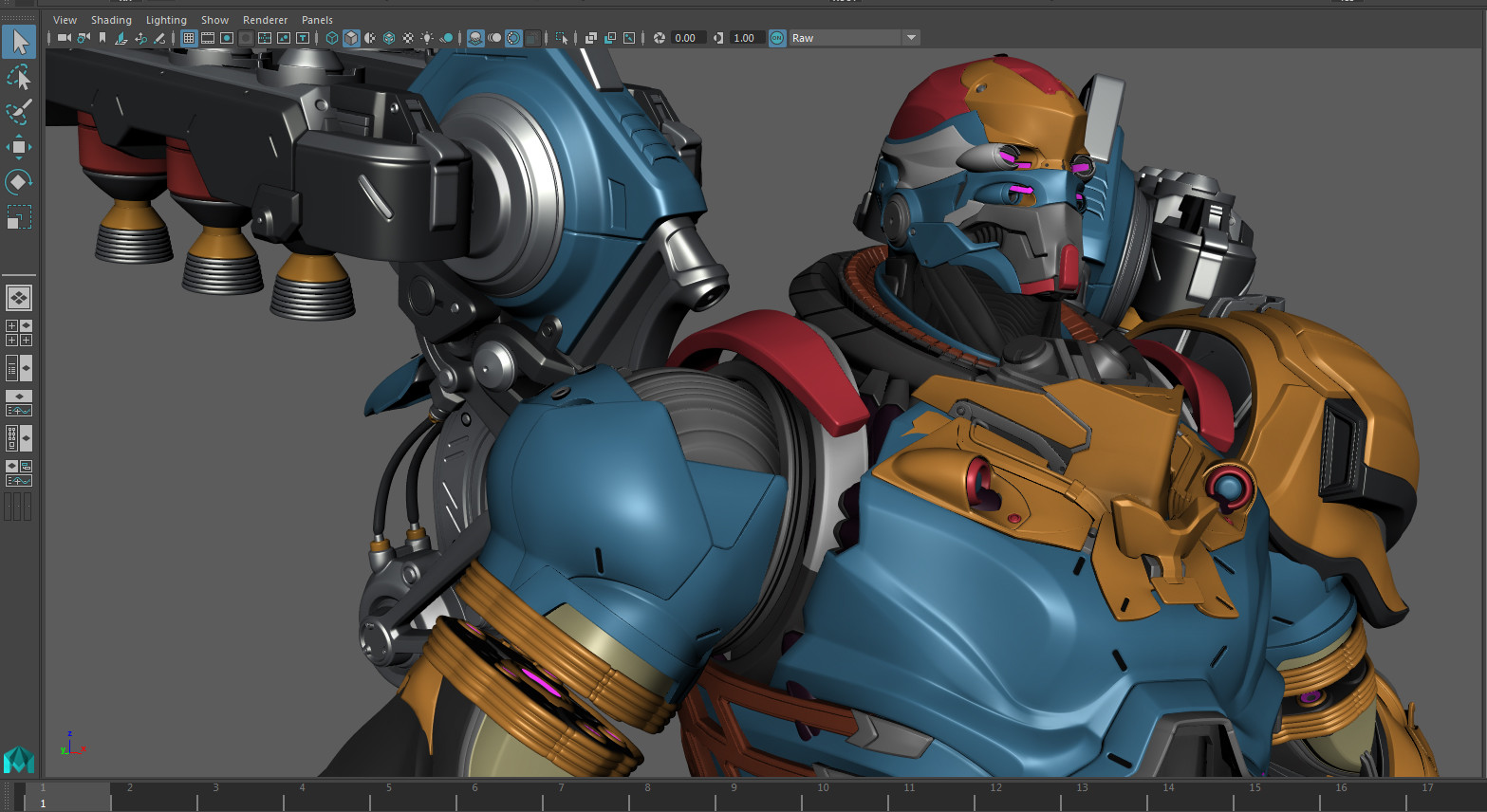 Andrei Kolchin - SKYFORGE: Robot god form: Higpoly WIP