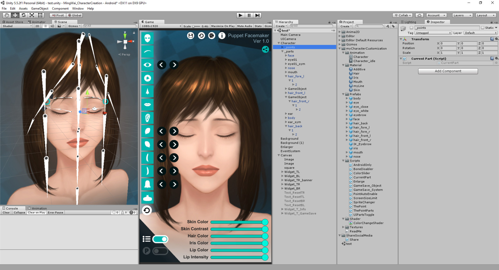 MingWai Chan - [Unity] [Mobile] 2D Character Face Maker