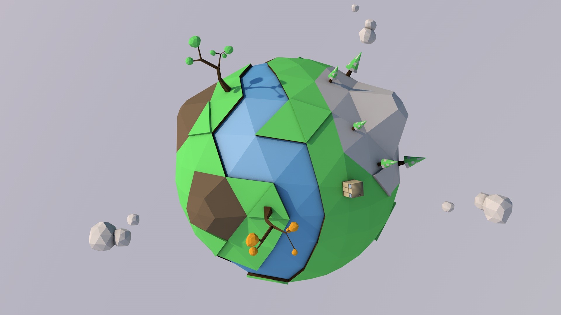 ArtStation - Low Poly Earth