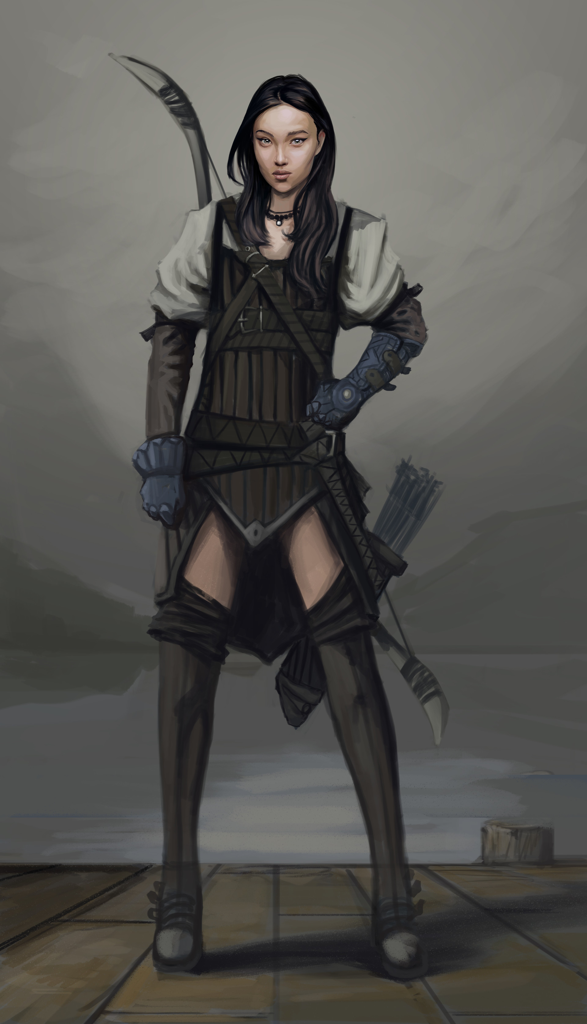 ArtStation - Asian Archer Woman