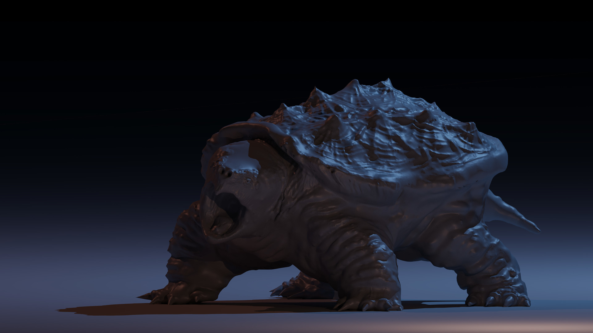 ArtStation - Alligator snapping turtle sculpt